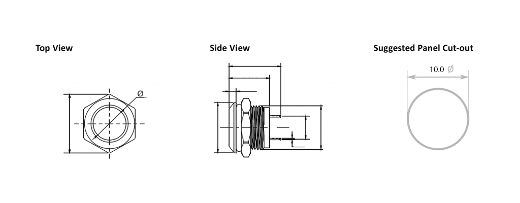 10mm – panel cut out – RJS ELECTRONICS LTD | RJS Electronics Ltd