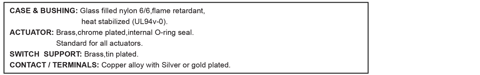2A Series – Toggle Switches, PCB switches. Materials. RJS Electronics ... 2A Series – Toggle Switches, PCB switches. Materials. RJS Electronics ...
