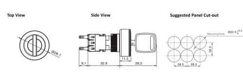 RJSPS1622B Round Keylock Switch | RJS Electronics Ltd