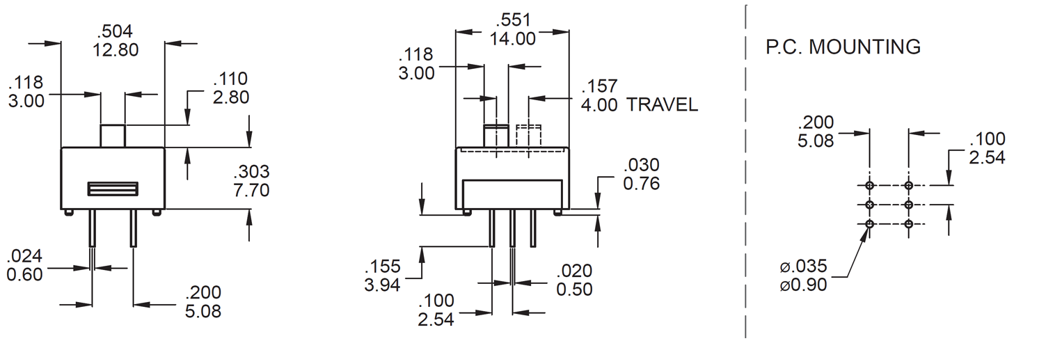 6M Series Slide Switches | RJS Electronics Ltd