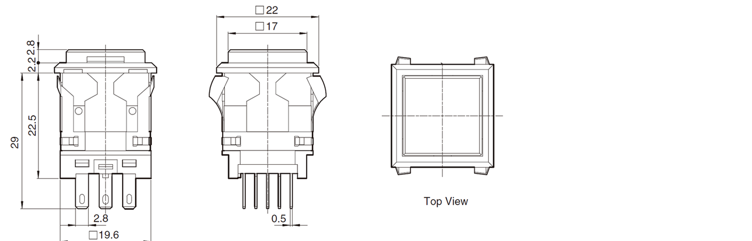 EH-G Illuminated Push Switch – Square | RJS Electronics Ltd