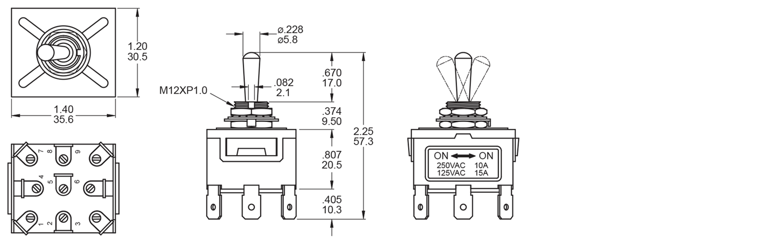 Toggle Switches LPO Series: | RJS Electronics Ltd