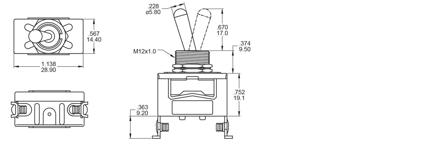 Toggle Switches LPO Series: | RJS Electronics Ltd